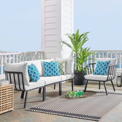 Click here for Modway Riverside Outdoor Sofa and Armchair  Gray/W... prices