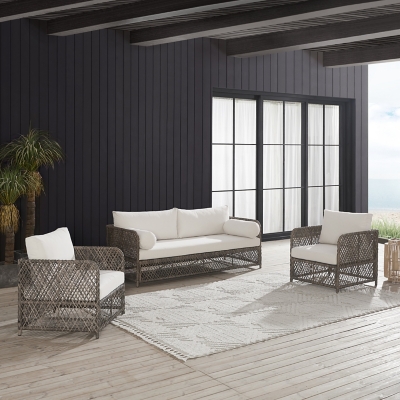 Click here for Crosley Furniture Granite Bay Outdoor Sofa and 2 A... prices