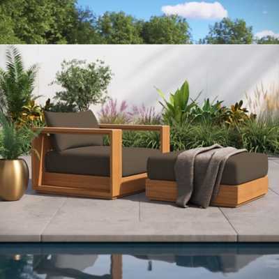 Click here for Modway Tahoe Outdoor Armchair and Ottoman  Natural... prices
