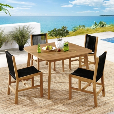 Click here for Modway Vienna Outdoor Rope Dining Set With 4 Armle... prices