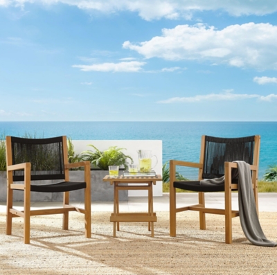 Click here for Modway Vienna Outdoor 2 Armchairs With Side Table... prices
