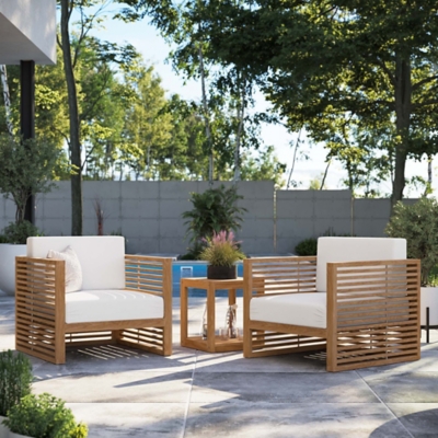Click here for Modway Carlsbad Outdoor Side Table and 2 Armchairs... prices