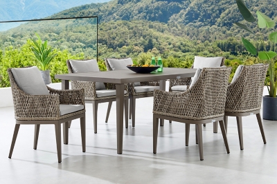 Click here for Armen Living Grenada Outdoor Dining Table and 6 Ch... prices