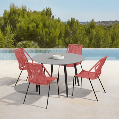 Armen Living Kylie Outdoor Dining Table and 4 Chairs | Ashley