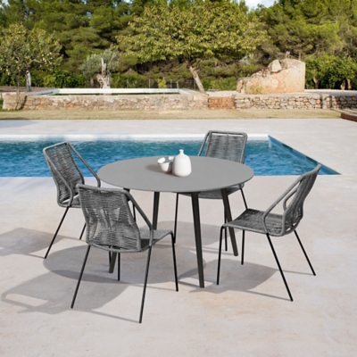 Armen Living Kylie Outdoor Dining Table and 4 Chairs | Ashley