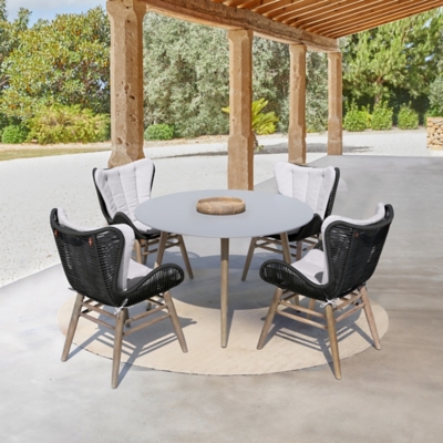 Click here for Armen Living Mateo Outdoor Dining Table and 4 Chai... prices