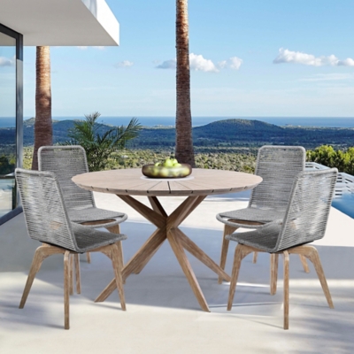 Click here for Armen Living Island Outdoor Dining Table and 4 Cha... prices