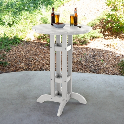 Click here for Highwood Lehigh Outdoor Round Dining Table  White prices