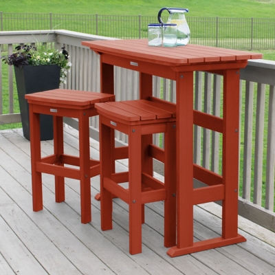 Click here for Highwood Lehigh Outdoor Bar Table and 2 Bar Stools... prices