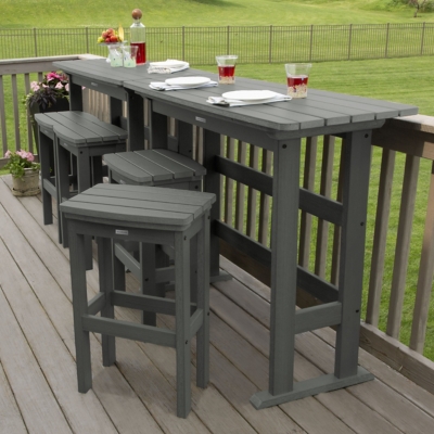Click here for Highwood Lehigh Outdoor Bar Table and 5 Bar Stools... prices