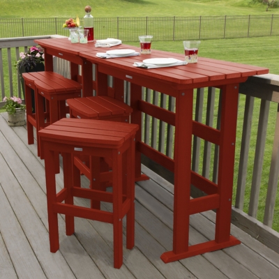 Click here for Highwood Lehigh Outdoor Bar Table and 5 Bar Stools... prices