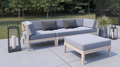 Click here for Linon Parker 4-Piece Outdoor Sectional Set  Natura... prices