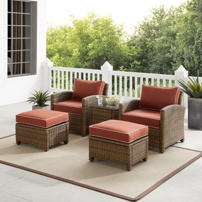 Click here for Bradenton 5 Piece Outdoor Wicker Armchair Set  San... prices