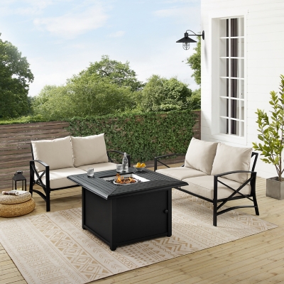 Click here for Crosley Furniture Kaplan Outdoor 2 Loveseat with F... prices