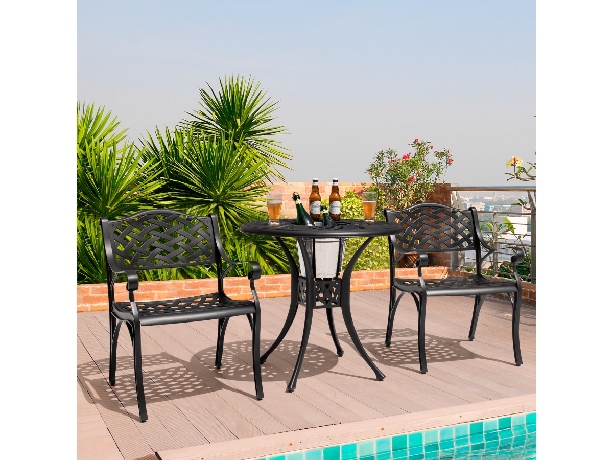Nuu Garden 3 Piece Outdoor Bistro Set Ashley