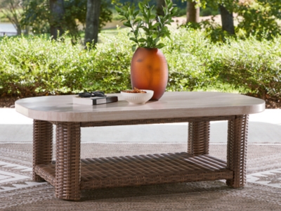 Click here for Angel Island Outdoor Coffee Table  Beige/Brown prices