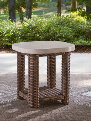 Click here for Angel Island Outdoor End Table  Beige/Brown prices