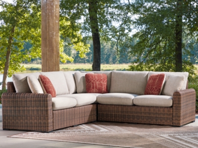Click here for Angel Island 3-Piece Outdoor Sectional  Beige/Brow... prices