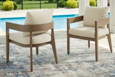 Click here for Serene Bay Outdoor Dining Arm Chair with Cushion (... prices