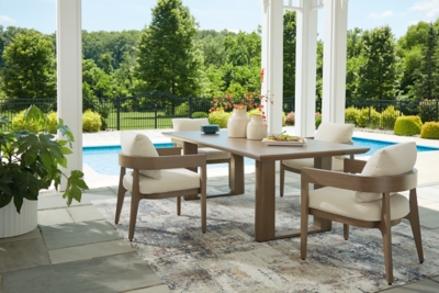 Click here for Serene Bay Outdoor Dining Table and 4 Chairs  Dark... prices