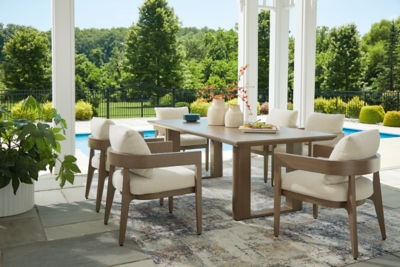 Click here for Serene Bay Outdoor Dining Table and 6 Chairs  Dark... prices