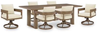 Click here for Serene Bay Outdoor Dining Table and 6 Chairs  Dark... prices