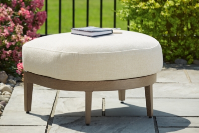 Click here for Serene Bay Outdoor Ottoman with Cushion  Dark Brow... prices