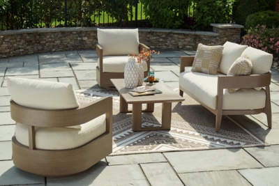 Click here for Serene Bay Outdoor Loveseat and 2 Chairs with Coff... prices
