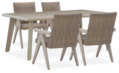 Click here for Carisbo Outdoor Dining Table and 4 Chairs  Beige prices