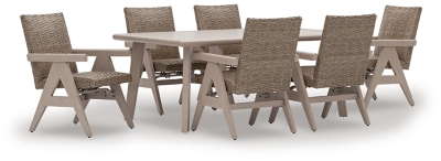 Click here for Carisbo Outdoor Dining Table and 6 Chairs  Beige prices