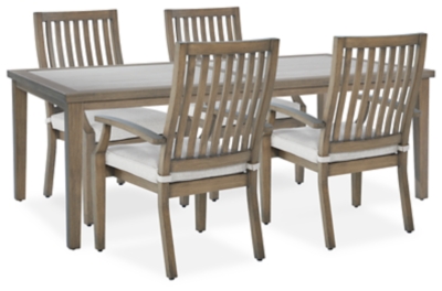 Click here for Rainier Ranch Outdoor Dining Table and 4 Chairs  B... prices
