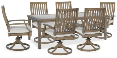 Click here for Rainier Ranch Outdoor Dining Table and 6 Chairs  B... prices