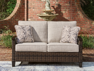 Click here for Drakes Beach Outdoor Loveseat with Cushion  Dark B... prices