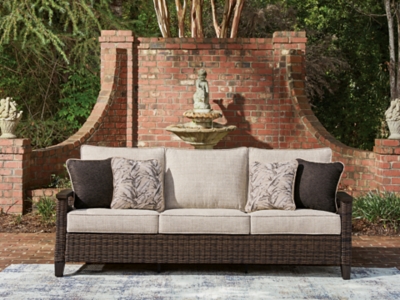 Click here for Drakes Beach Outdoor Sofa with Cushion  Dark Brown prices