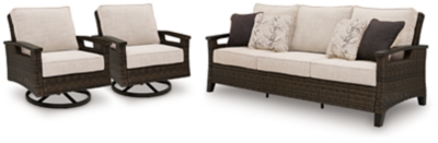 Click here for Drakes Beach Outdoor Sofa with 2 Lounge Chairs  Da... prices