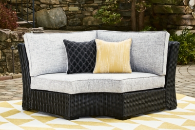 Click here for Beachcroft Outdoor Curved Corner Chair  Black/Ligh... prices