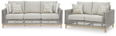 Click here for Seton Creek Outdoor Sofa and Loveseat  Gray prices