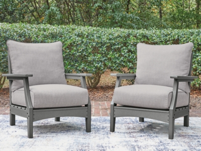Click here for Lone View Bay Outdoor Lounge Chair (Set of 2)  Gra... prices