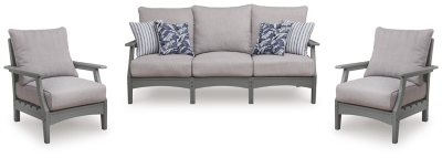 Click here for Lone View Bay Outdoor Sofa with 2 Lounge Chairs  G... prices