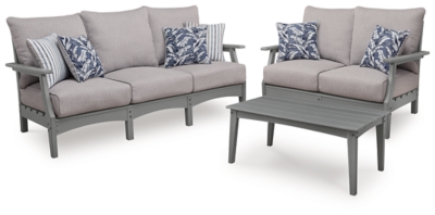 Click here for Lone View Bay Outdoor Sofa and Loveseat with Coffe... prices