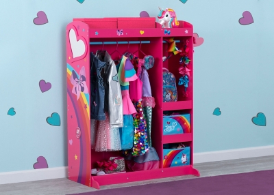 Delta Children Jojo Siwa Twin Low Loft Bed Bedroom Bundle | Ashley