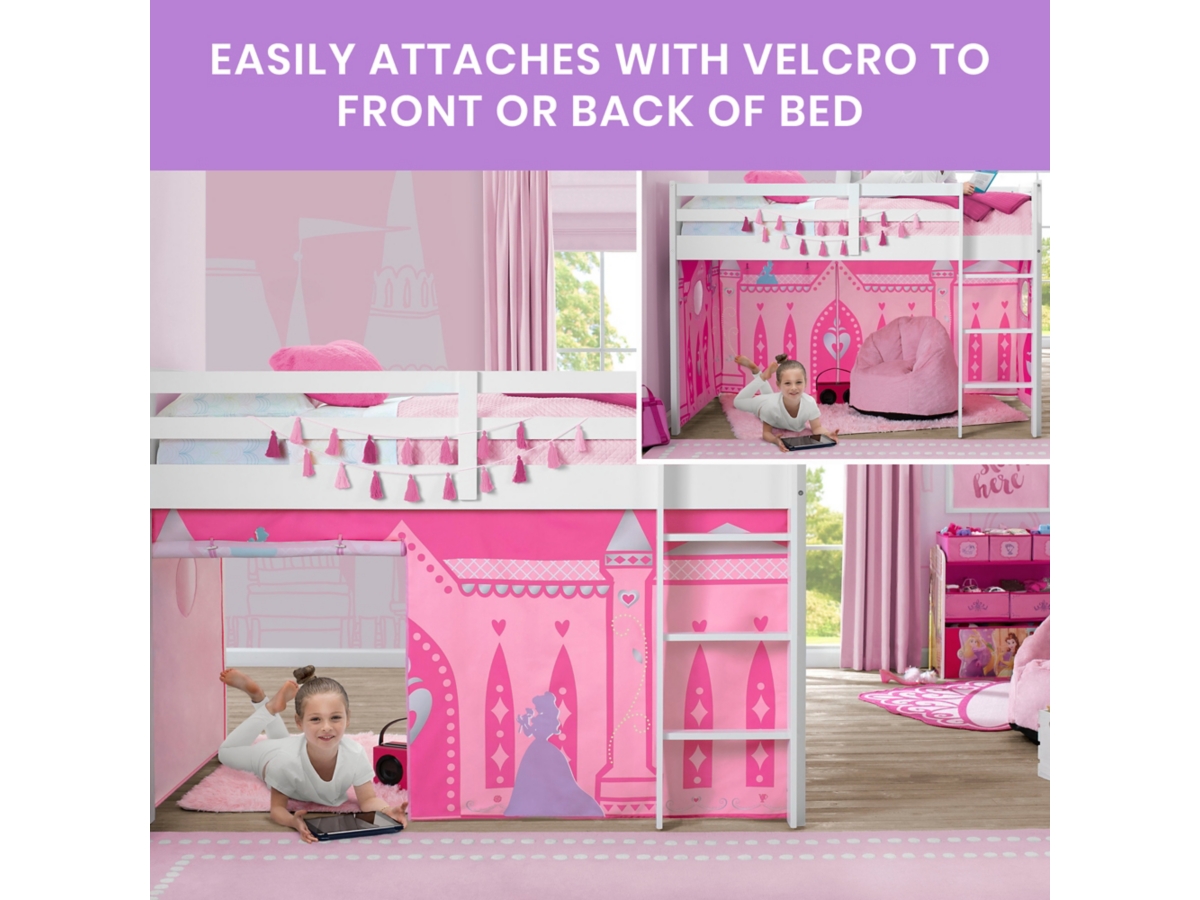 Delta Children Princess Twin Low Loft Bed Bedroom Bundle Ashley