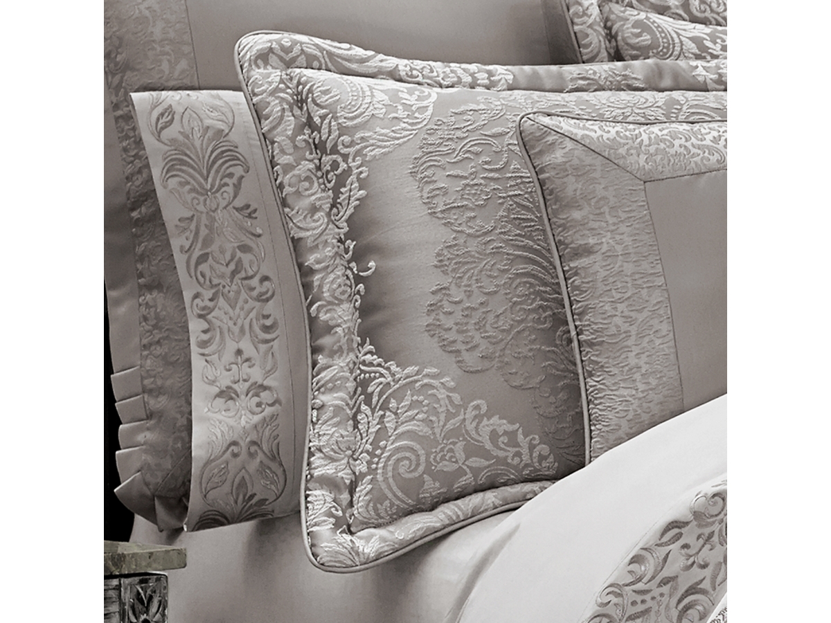 J. Queen New York LA Scala Silver Queen 4 Piece Comforter Set Ashley