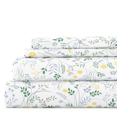 Home Collection Premium Ultra Soft Wildflower King Bed Sheet Set | Ashley