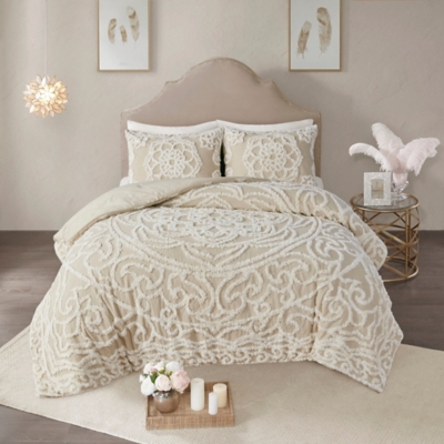 Click here for Cecily Tufted Cotton Chenille Medallion Full/Queen... prices