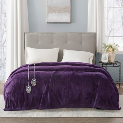 Click here for Heated Plush Plush Heated King Blanket  Purple prices