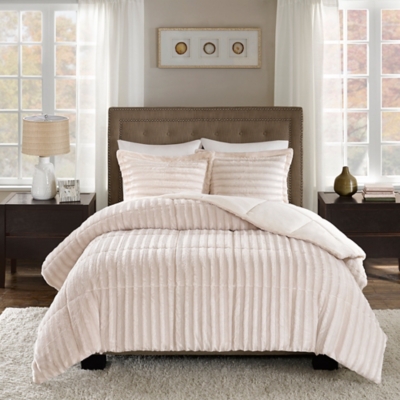 Click here for York Faux Fur Full/Queen Comforter Mini Set  Champ... prices