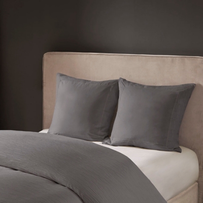 Click here for Hanae 26x26 Blend Yarn Dyed Euro Sham  Gray prices