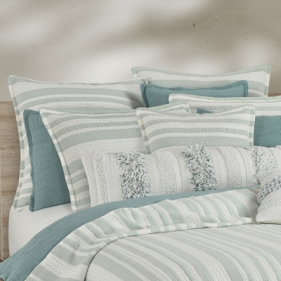 Click here for White Sand Cyprus Euro Sham  Aqua prices
