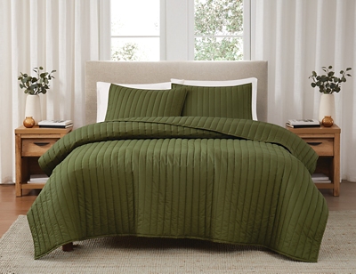 Click here for Brooklyn Loom 3-Piece Full/Queen Quilt Set  Olive... prices